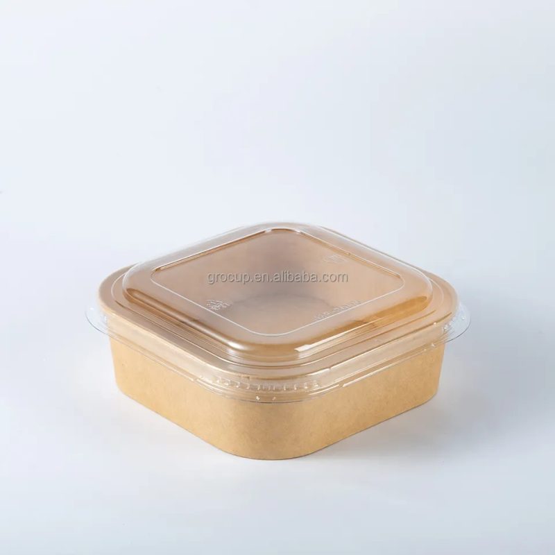 Kraft paper square bowl – Wellong Packaging